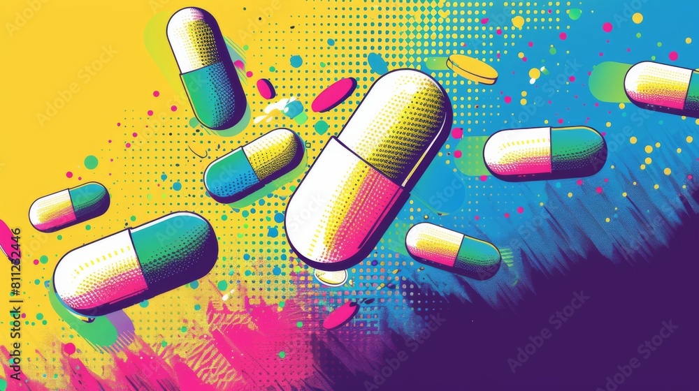 Drug and medicine artwork for anti-drug day background design Stock ...
