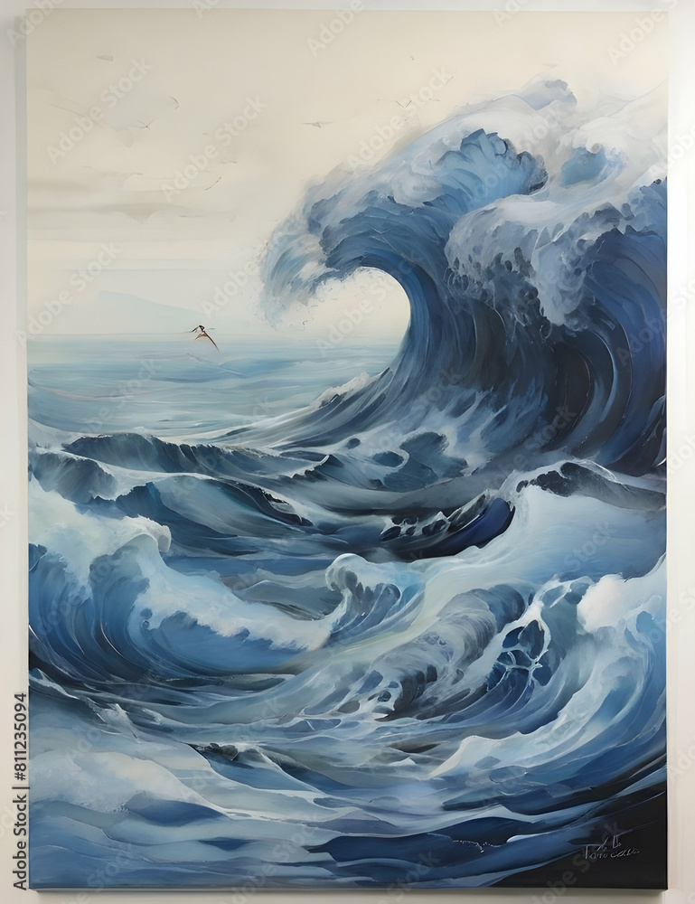 World Tsunami Day Drawing Illustration Tsunami Wave With Water Wave ...