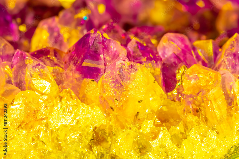 Multi-colored crystal mineral stone. Gems. Mineral crystals in the ...