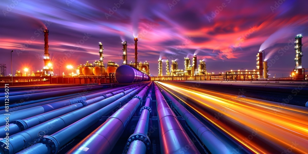 US propane loading terminal infrastructure for exporting gas. Concept ...