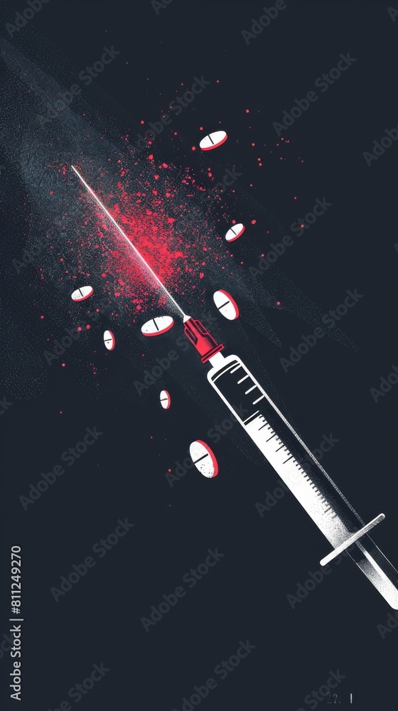 Drug and medicine artwork for anti-drug day background design Stock ...