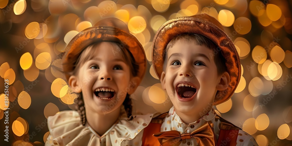 Expressing Emotions Through Circus: A Boy and a Girl Clown Show ...