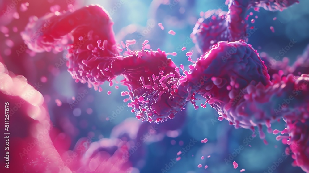 Generate an image of a protein chain in cartoon representation colored ...
