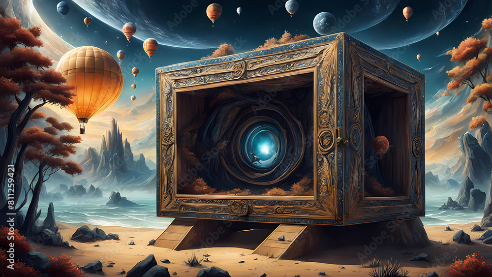 surrealism artwork with abstract concepts, hallucinations, thinking ...