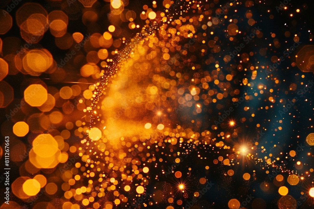 Happy Birthday Golden Bokeh Sparkle Glitter Luxury Glamor Background