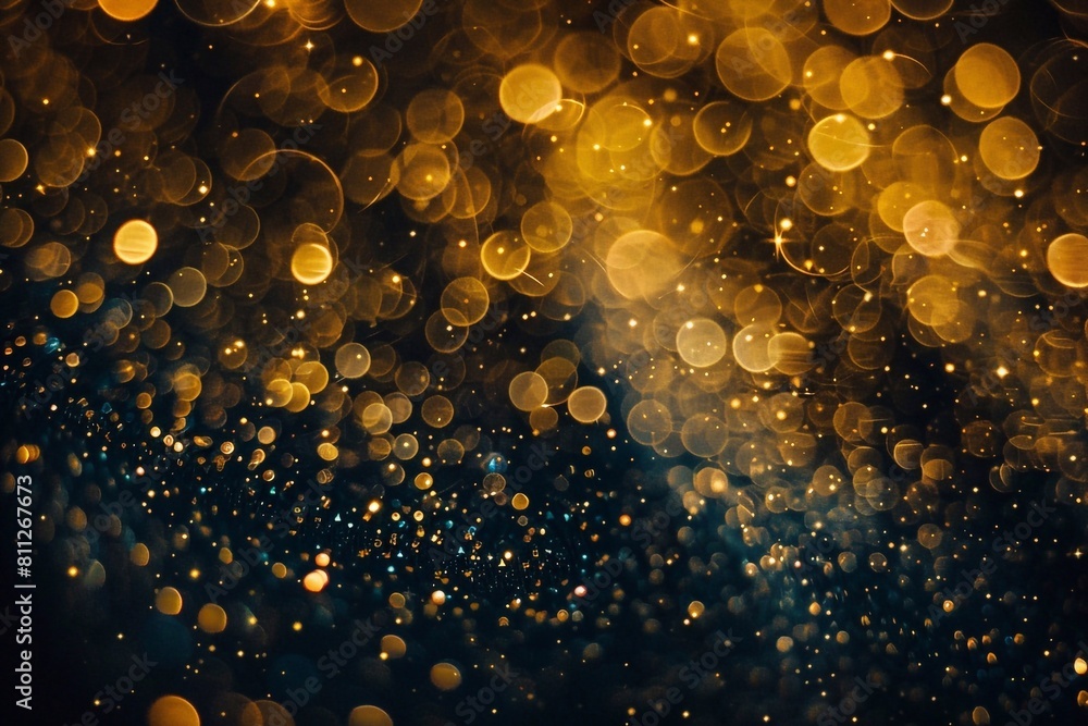 Happy Birthday Golden Bokeh Sparkle Glitter Luxury Glamor Background