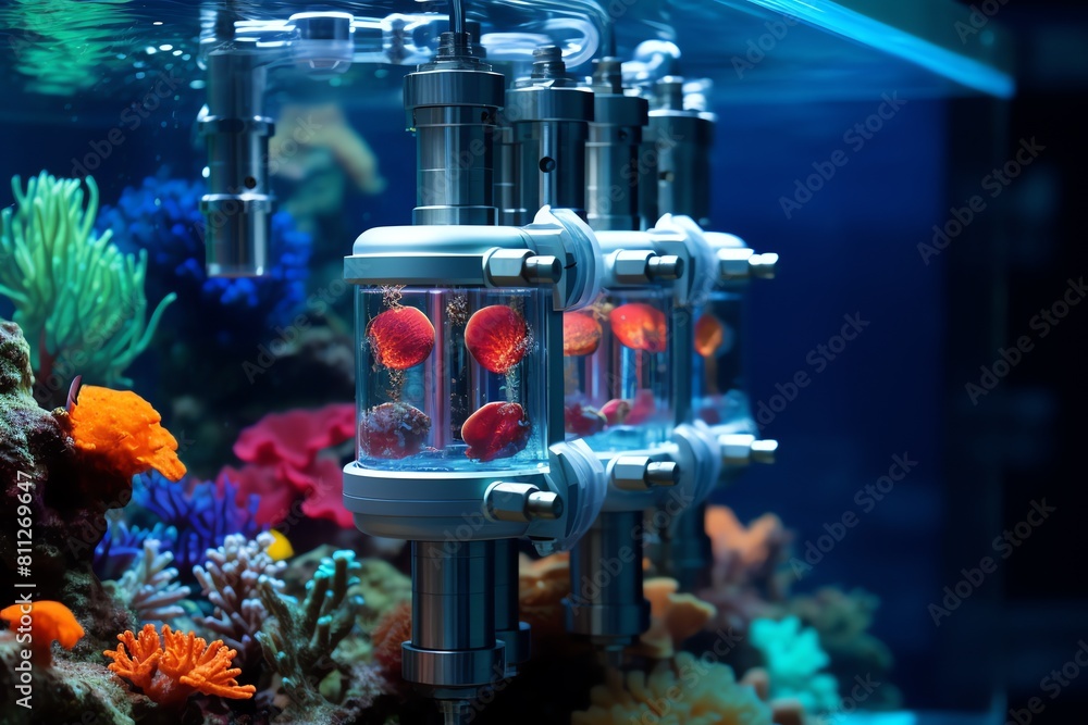 Ocean pH Regulators Illustrate devices deployed in the ocean that ...