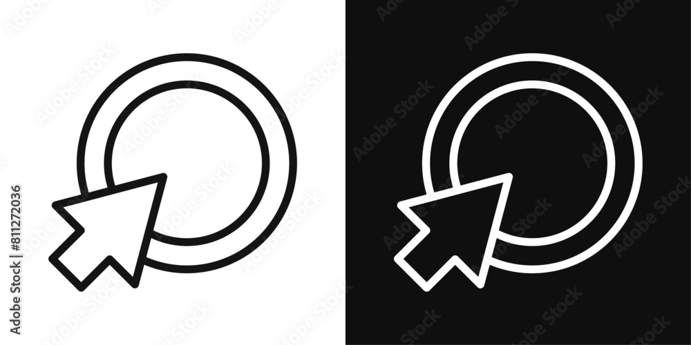 Bullseye Pointer Symbol Collection. Sniper Target Accuracy Vector Icon ...
