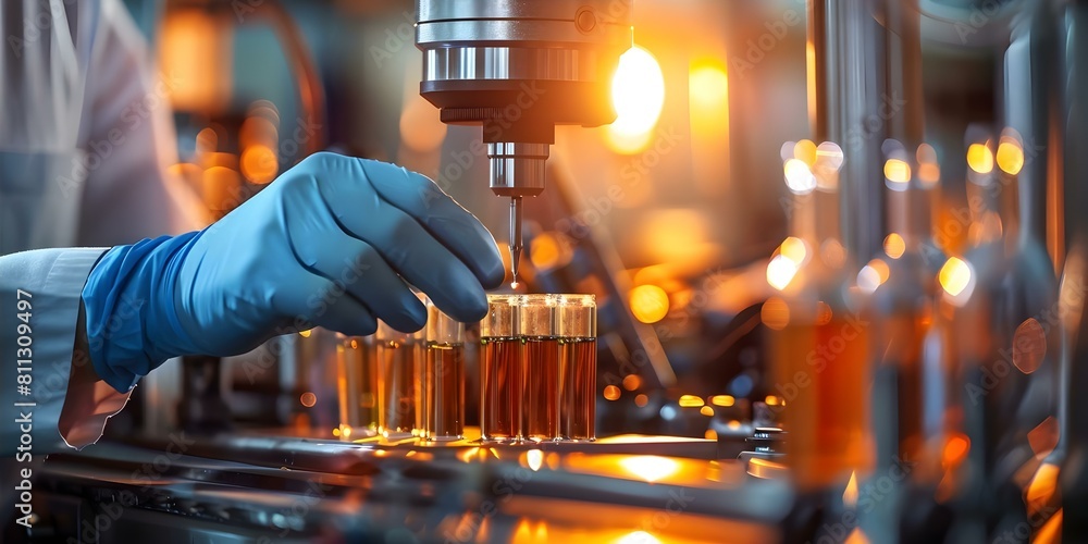 Engineer conducts tensile testing on polymer specimen with specialized ...