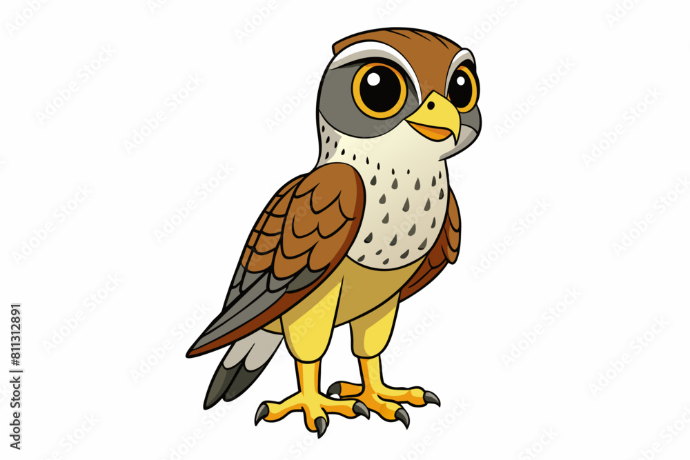 goshawk cartoon vector illustration Stock Vector | Adobe Stock