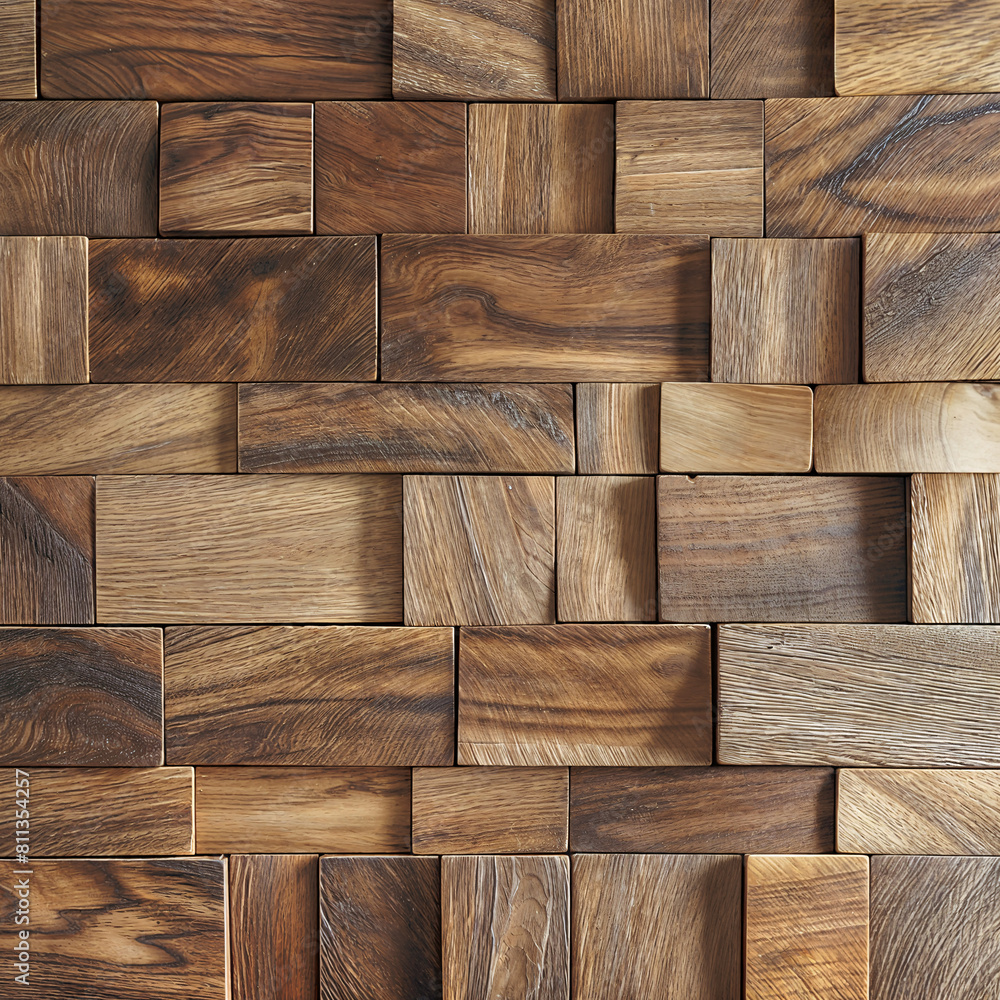 Close-up view of contemporary wood wall panel system wooden wall made ...