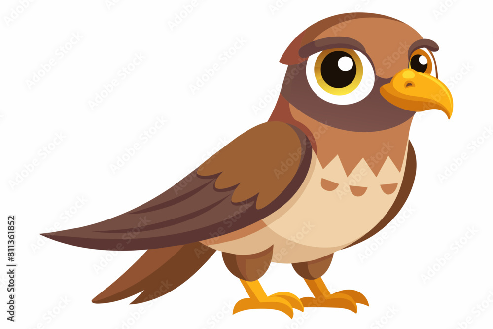 harrier bird cartoon vector illustration Stock Vector | Adobe Stock