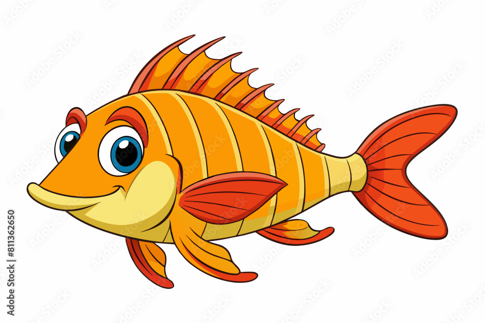 hogfish cartoon vector illustration Stock Vector | Adobe Stock