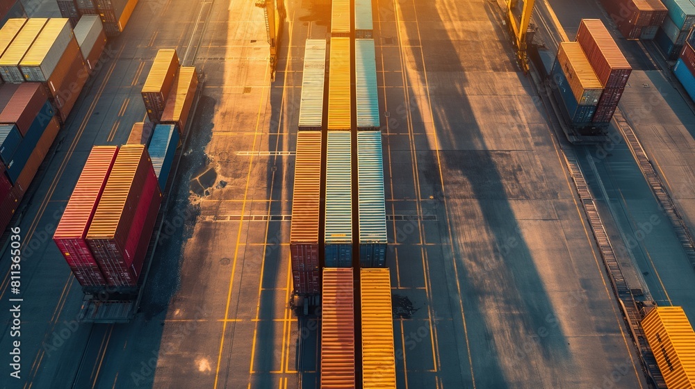 Transport container for cargo transportation background, shipping ...