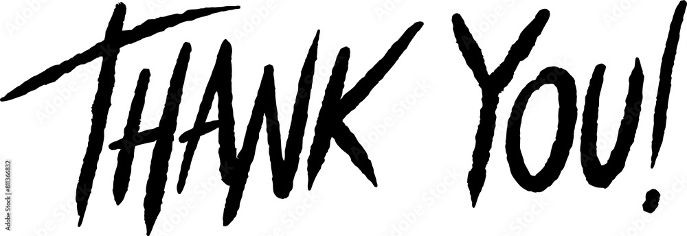 Thank You Funky. Thanks Spray grunge font vector. Calligraphy script ...