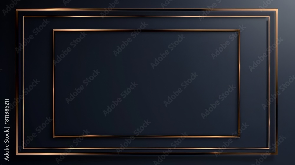 Black background with thin gold border frame presentation design Stock ...
