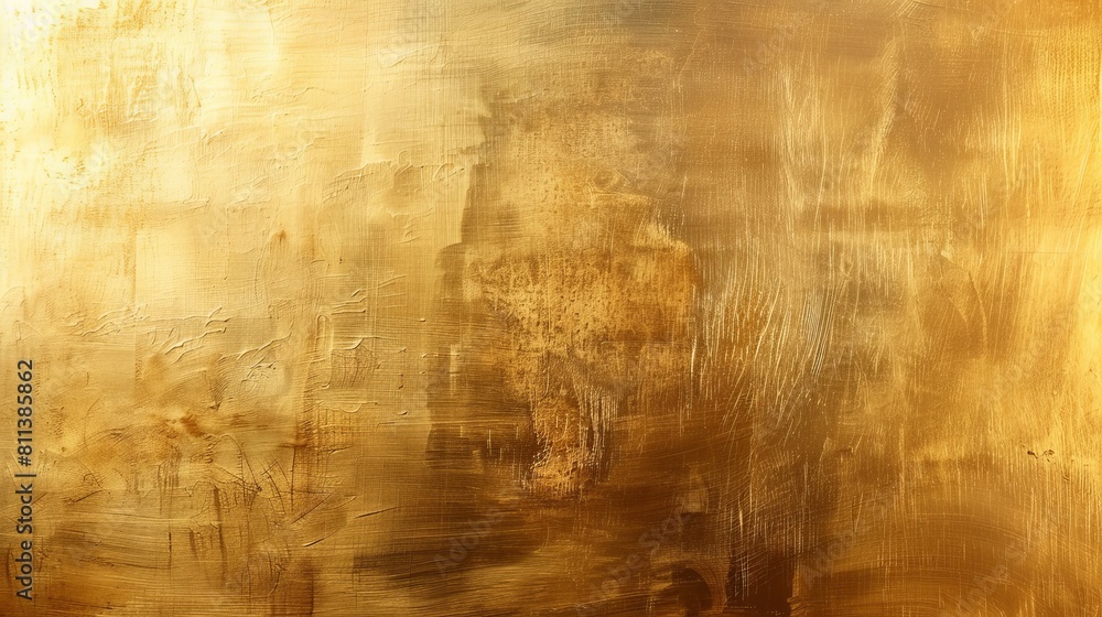 A flat surface of gold, with a smooth texture that resembles polished ...