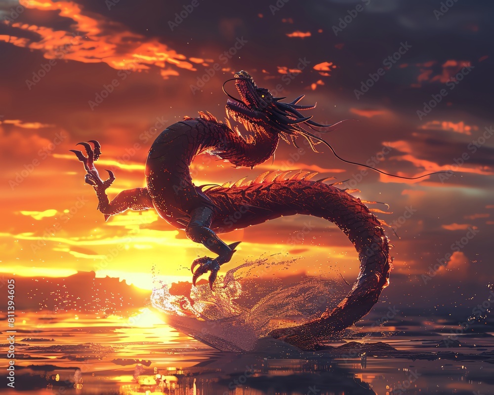 Experience the raw power of a dragon executing a flawless roundhouse ...