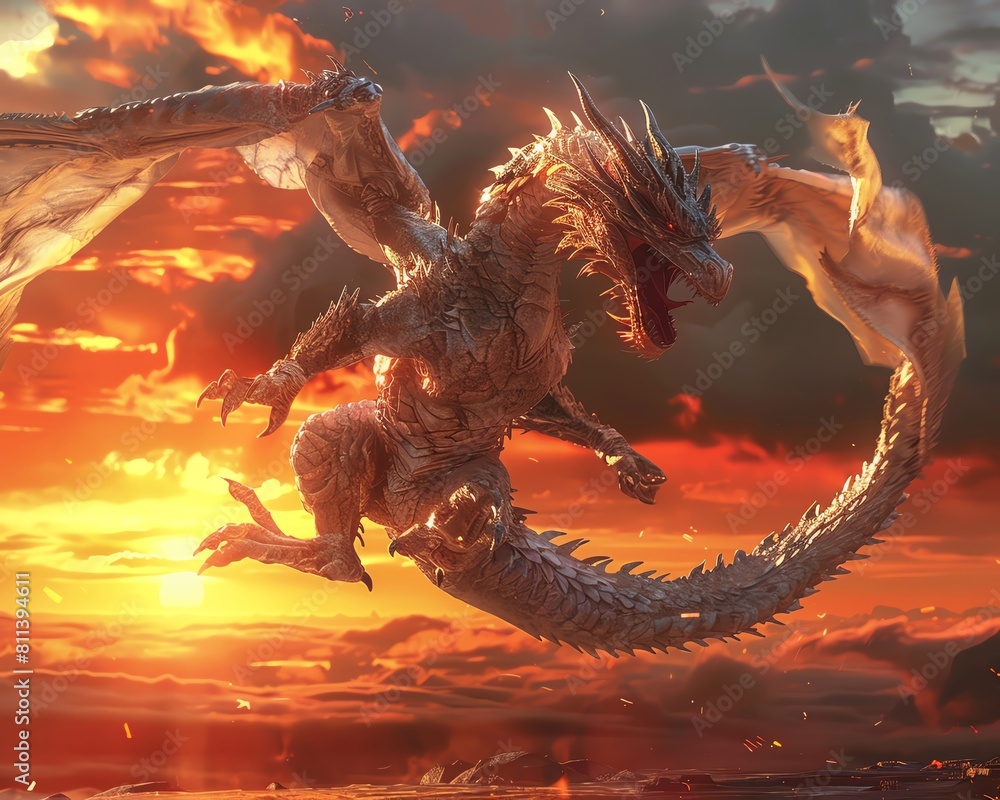 Experience the raw power of a dragon executing a flawless roundhouse ...