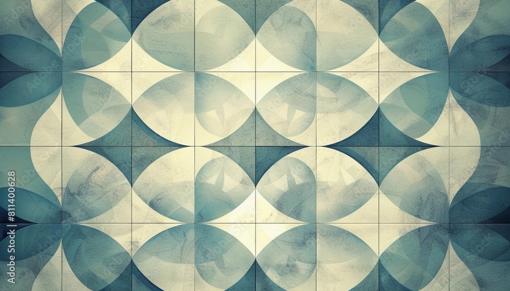 A repeating pattern of large overlapping shapes, like circles or ...