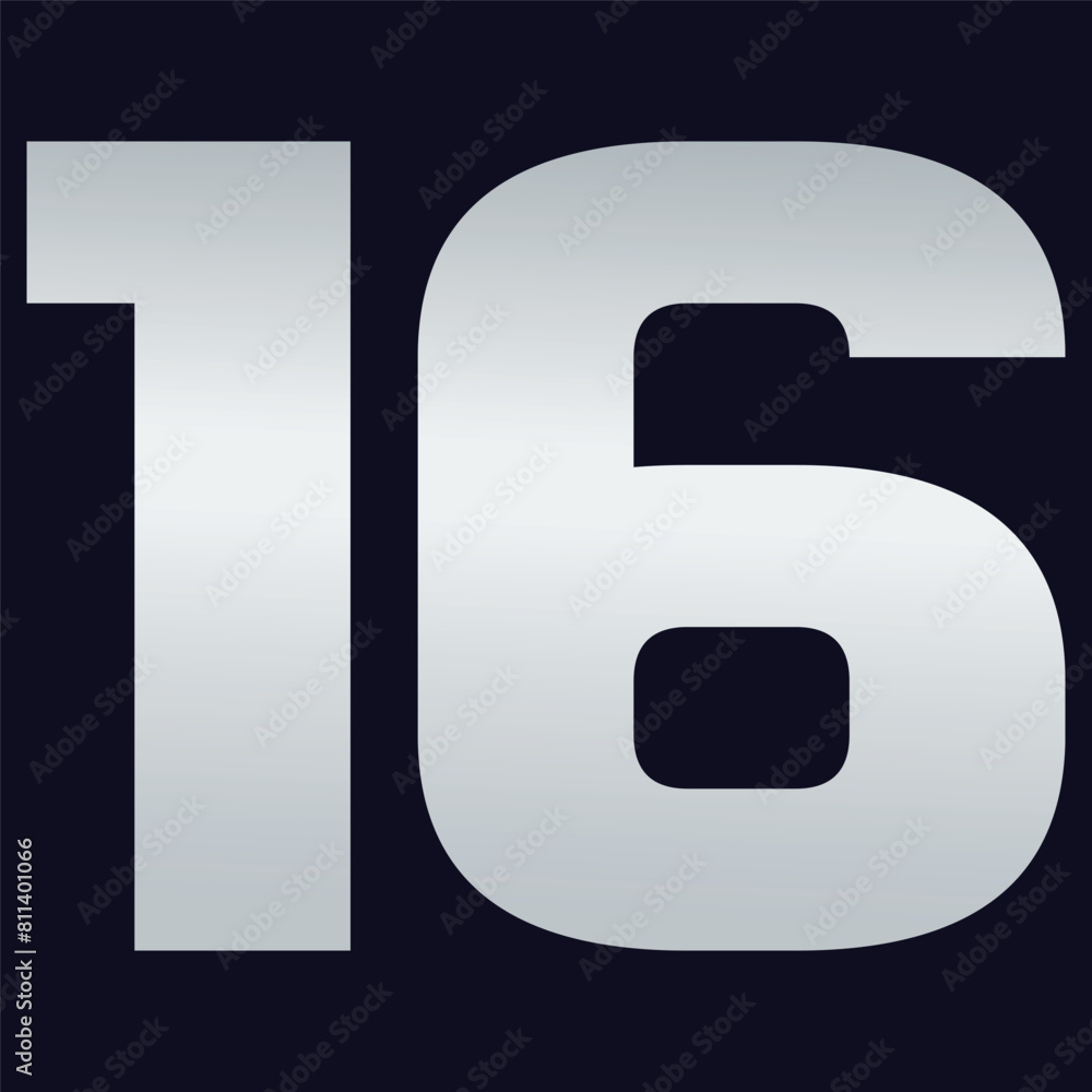 16 Classic Vintage Sport Jersey / Uniform numbers in black with a black ...