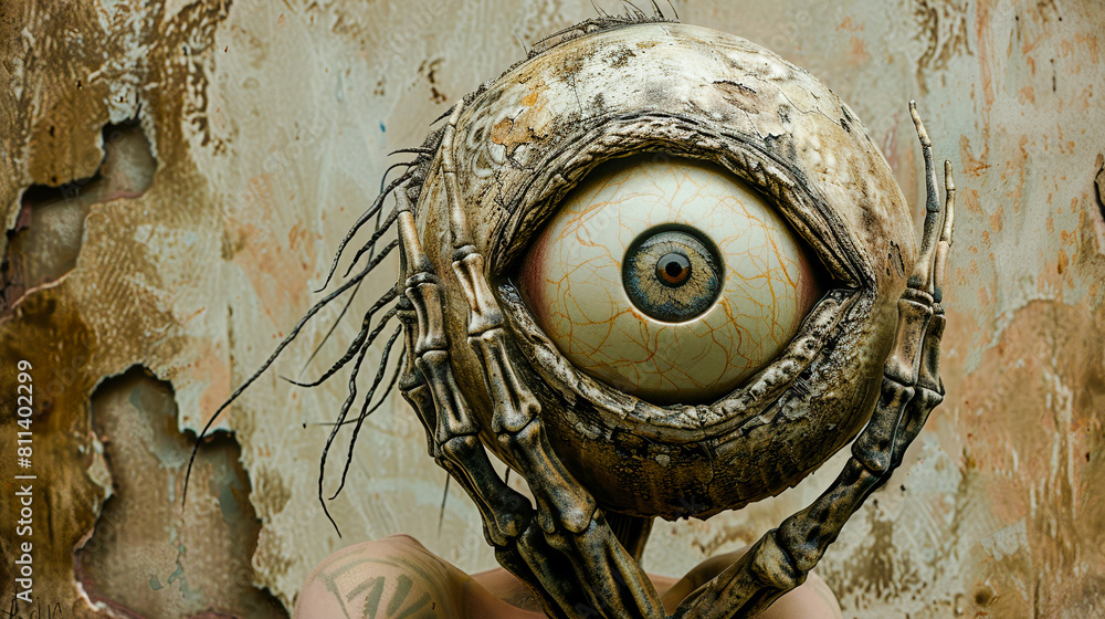 Cracked Reality Abstract Surreal Exploration of Perception with Egg ...