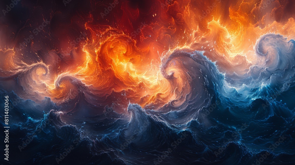 Fire and water compete forever in harmony as shown by the Dance of the ...