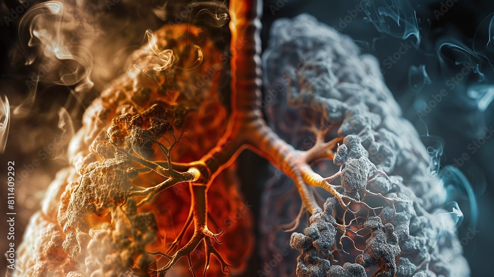 Blight vs. Breath: Healthy Lung vs. Diseased Smoker's Lung (The Cost of ...