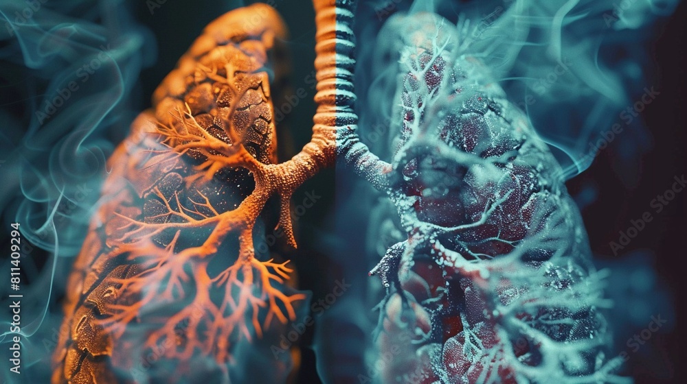 Blight vs. Breath: Healthy Lung vs. Diseased Smoker's Lung (The Cost of ...