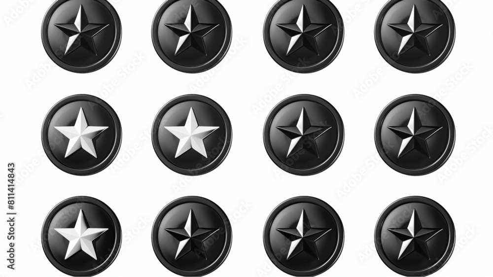 Vetor de Star circle. Round frames with stars for badge, emblem and ...