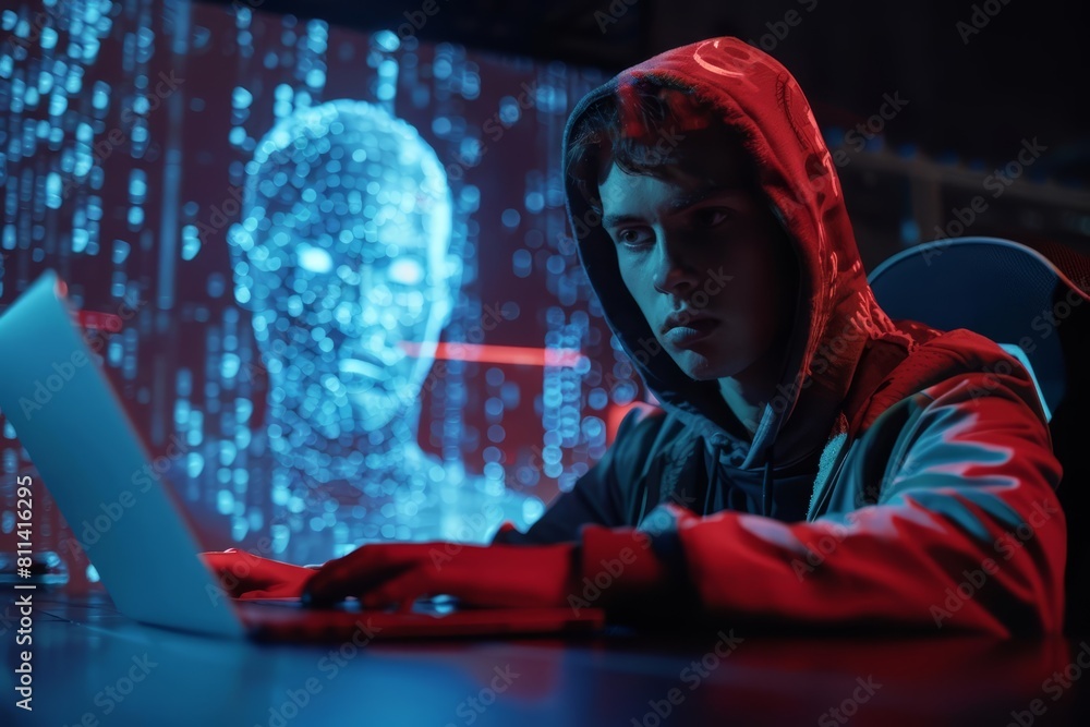 As the hacker types away on their laptop, a dazzling AI hologram ...