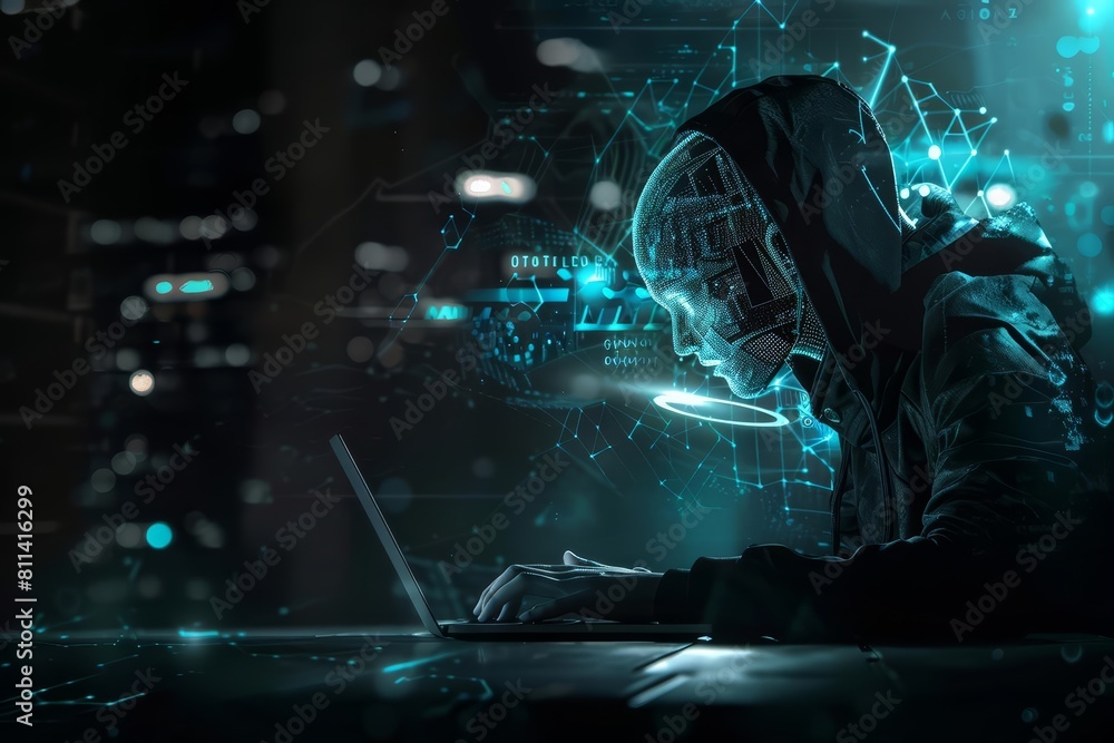 As the hacker types away on their laptop, a dazzling AI hologram ...