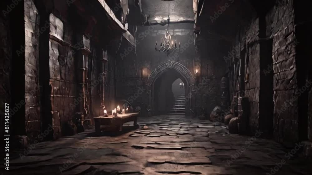 Underground dungeon, fantasy adventure tabletop role play game setting ...