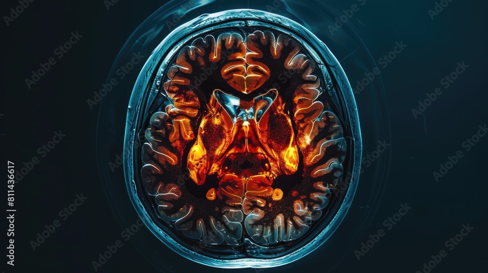 High Resolution PET CT Scan of Human Brain Stock Photo | Adobe Stock