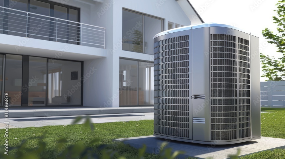 Installation of Air Conditioner Condensing Unit for Heat Ventilation of ...