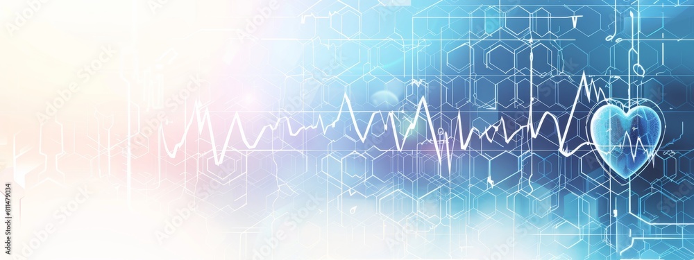 Abstract medical technology background with blue color and health care ...