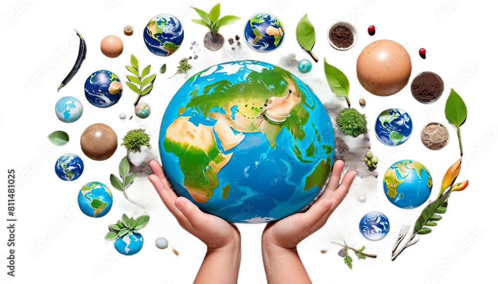 global pollution friendly holding environment world climate change eco ...