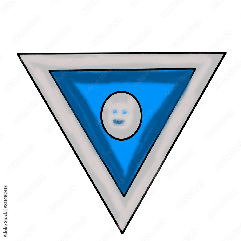 Bermuda triangle background combined with a circle in the shape of a ...