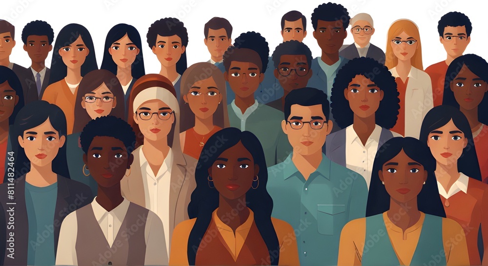 Diversity population. Multiethnic teens diverse people group, public ...