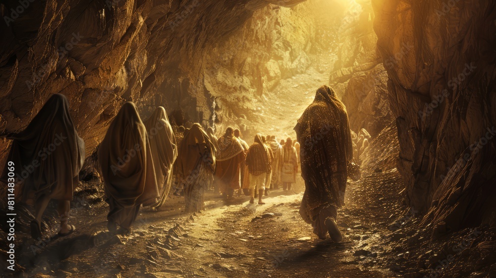 Metaphorical representation of Jesus' journey from suffering to ...