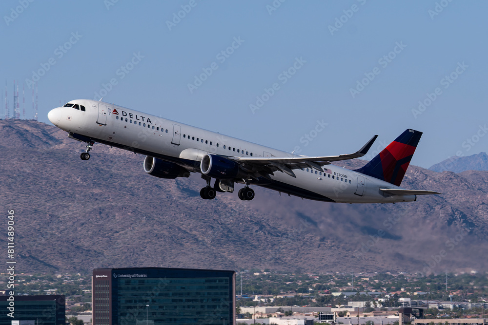 Phoenix Sky Harbor Airport 6-5-2021 Phoenix, AZ USA.. Delta Airlines ...