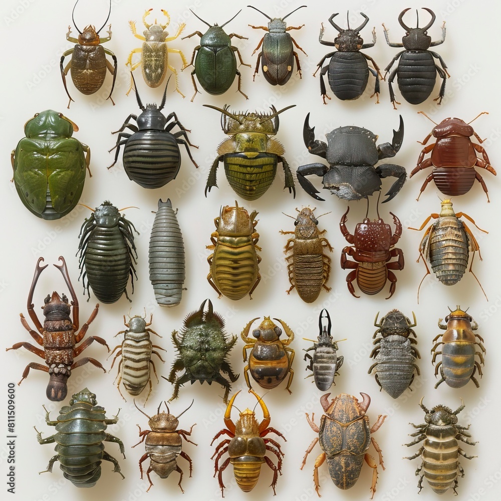 All types of insects, slugs and trilobites., Todo tipo de insectos ...