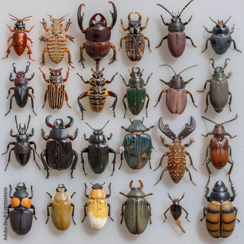 All types of insects, slugs and trilobites., Todo tipo de insectos ...