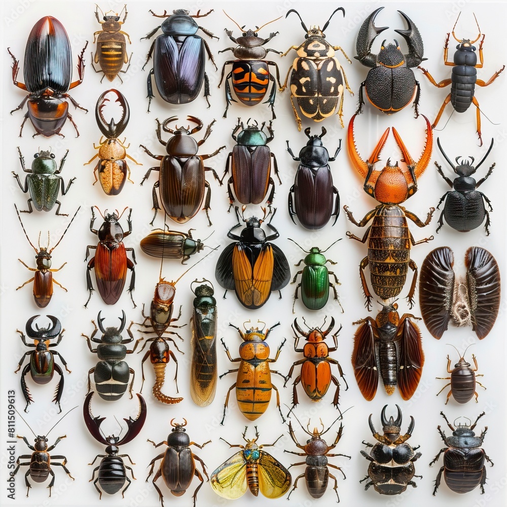 All types of insects, slugs and trilobites., Todo tipo de insectos ...