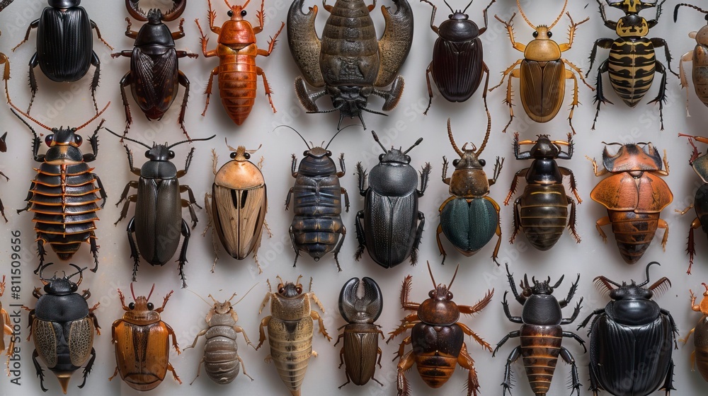 All types of insects, slugs and trilobites., Todo tipo de insectos ...