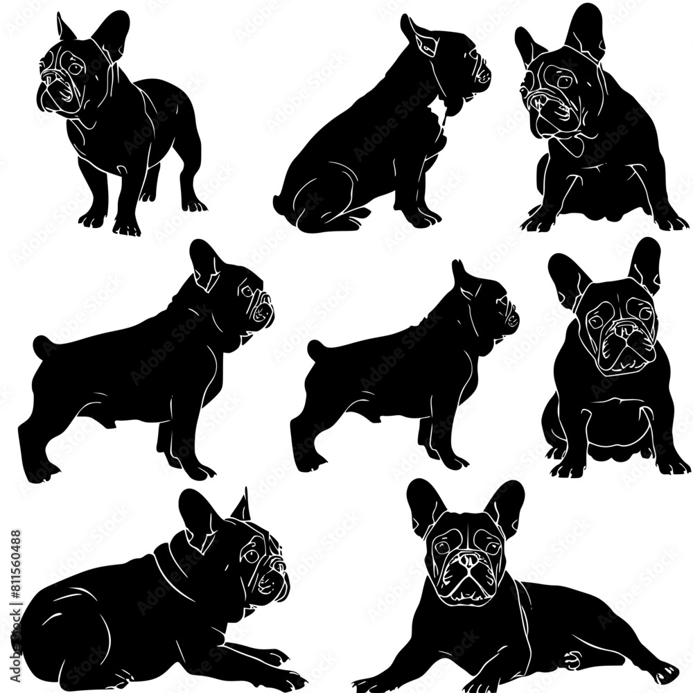 Dog vector, line art Dog, Dog outline, Dog svg, Dog png, Dog ...