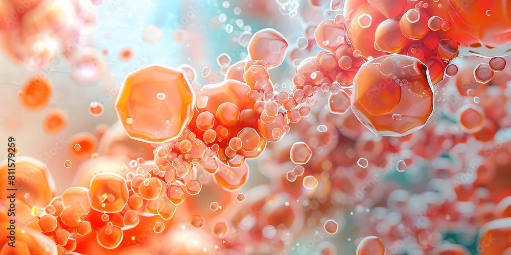 human blood cells in color background. Hemorrhoid, cellular therapy and ...