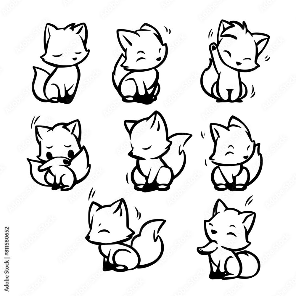 Baby Fox SVG, Fox Svg, Fox Clipart, Doodle Animal Svg, Doodle Fox Svg ...