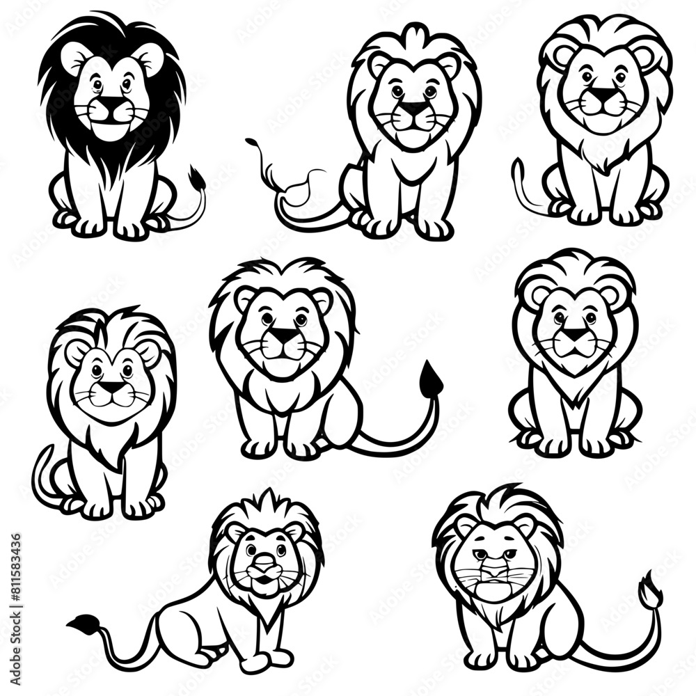 Baby Lion SVG, Lion Svg, Lion Clipart, Doodle Animal Svg, Doodle Lion ...