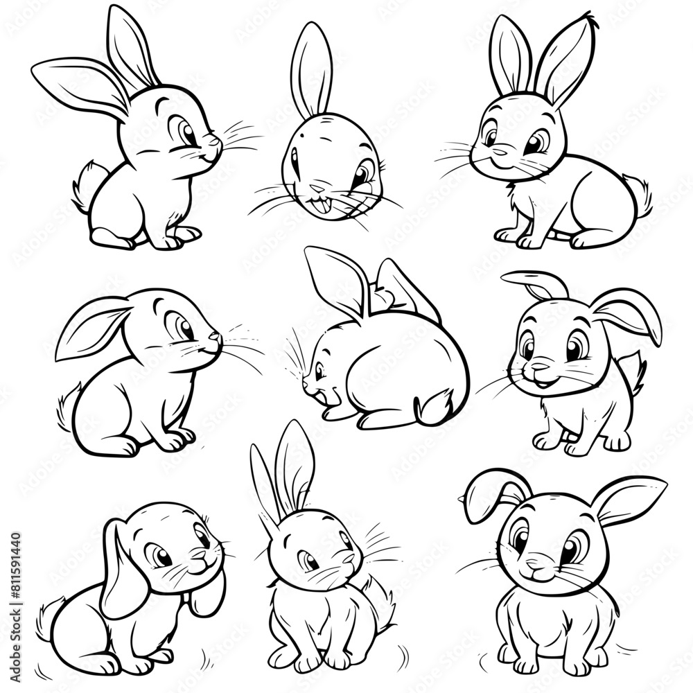 Baby Rabbit SVG, Rabbit Svg, Rabbit Clipart, Doodle Animal Svg, Doodle ...